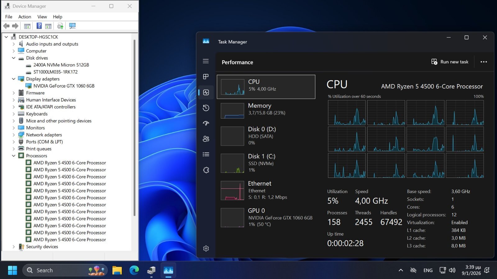 Gaming PC AMD Ryzen 5 4500, 16 GB RAM, NVME 512GB, GTX 1060 6GB | Skoop ...