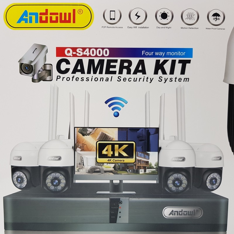 Andowl Ολοκληρωμένο Σύστημα CCTV με 4 Κάμερες 8MP Q-S4000 | Skroutz.gr