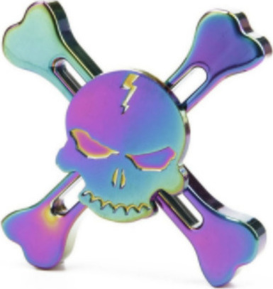 Fidget Spinner Metallic Skull Four Leaves 2 minutes | Skroutz.gr