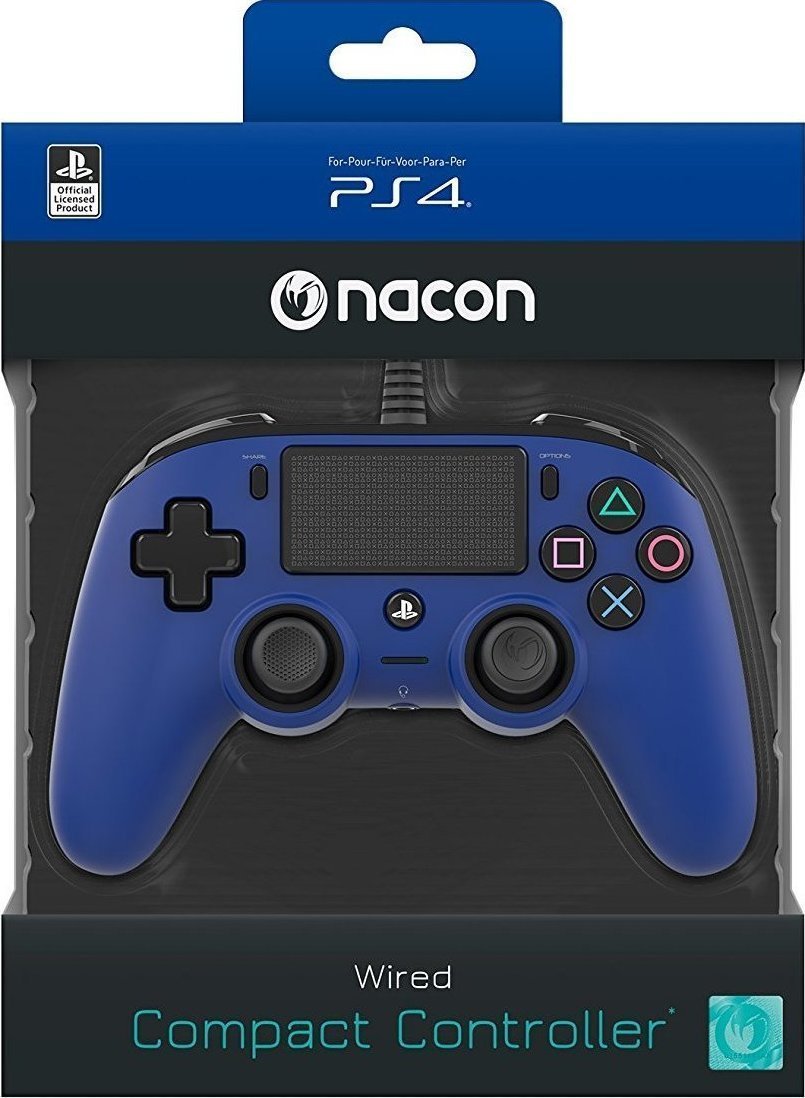 Nacon Wired Compact Controller για PS4 Blue | Skroutz.gr