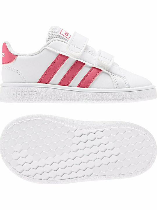 Adidas Παιδικό Sneaker Grand Court I με Σκρατς Λευκό EF0115 | Skroutz.gr