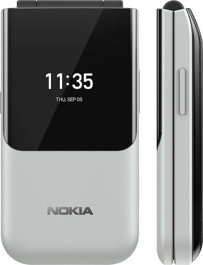 Nokia 2720 Flip Dual SIM (512MB/4GB) Telefon mobil cu Butoane Gri ...
