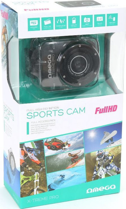 Omega HD X-Treme One Action Camera HD (720p) Υποβρύχια (με Θήκη) Μαύρη ...