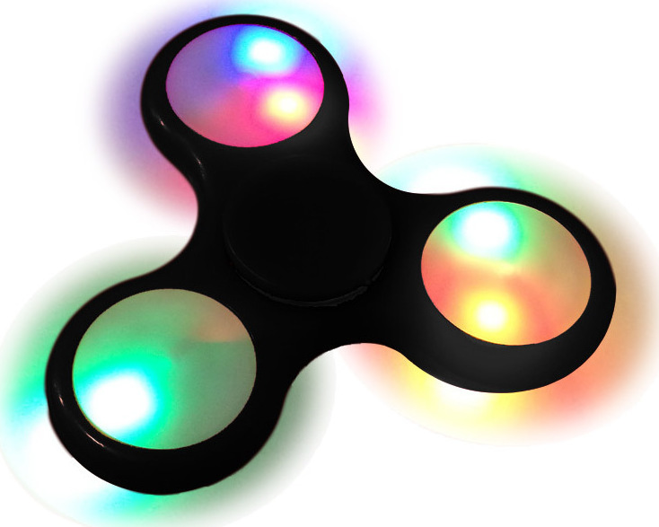 Fidget Spinner LED Plastic Three Leaves 3 minutes Black | Skroutz.gr