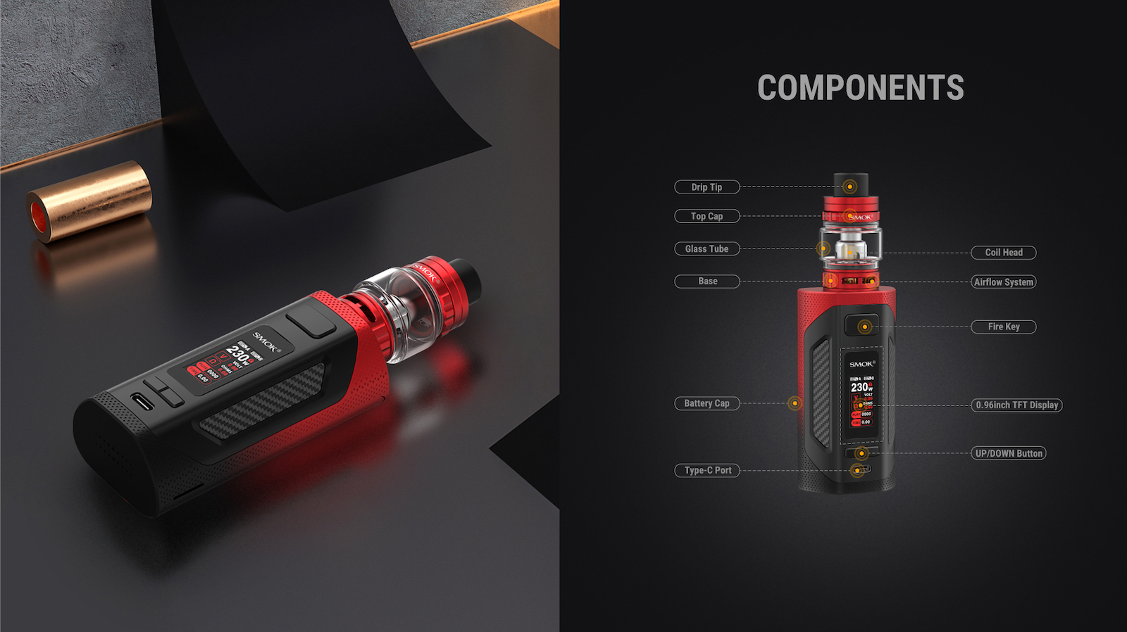 Smok Rigel Kit Black & Blue Box Mod 6.5ml | Skroutz.gr