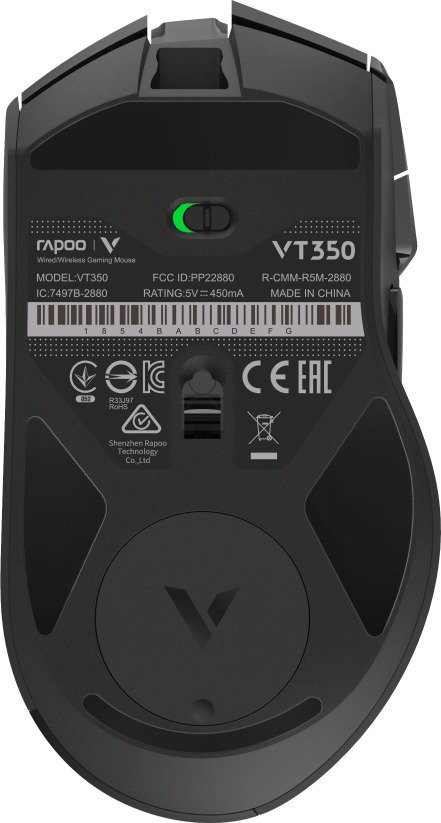 Rapoo VT350 Ασύρματο RGB Gaming Ποντίκι 5000 DPI Μαύρο | Skroutz.gr