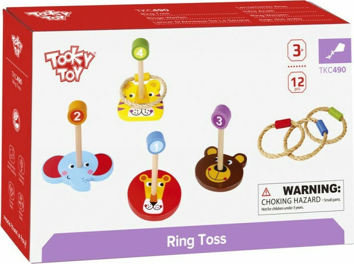 Tooky Toys Κρίκοι Ζωάκια από Ξύλο για 36+ Μηνών TKC490 | Skroutz.gr