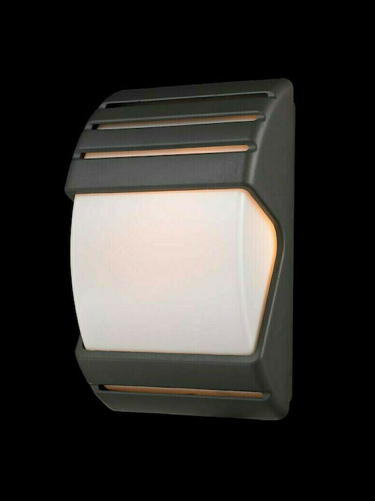 Sun Light Στεγανή Επιτοίχια Πλαφονιέρα Εξωτερικού Χώρου E27 σε Μαύρο ...