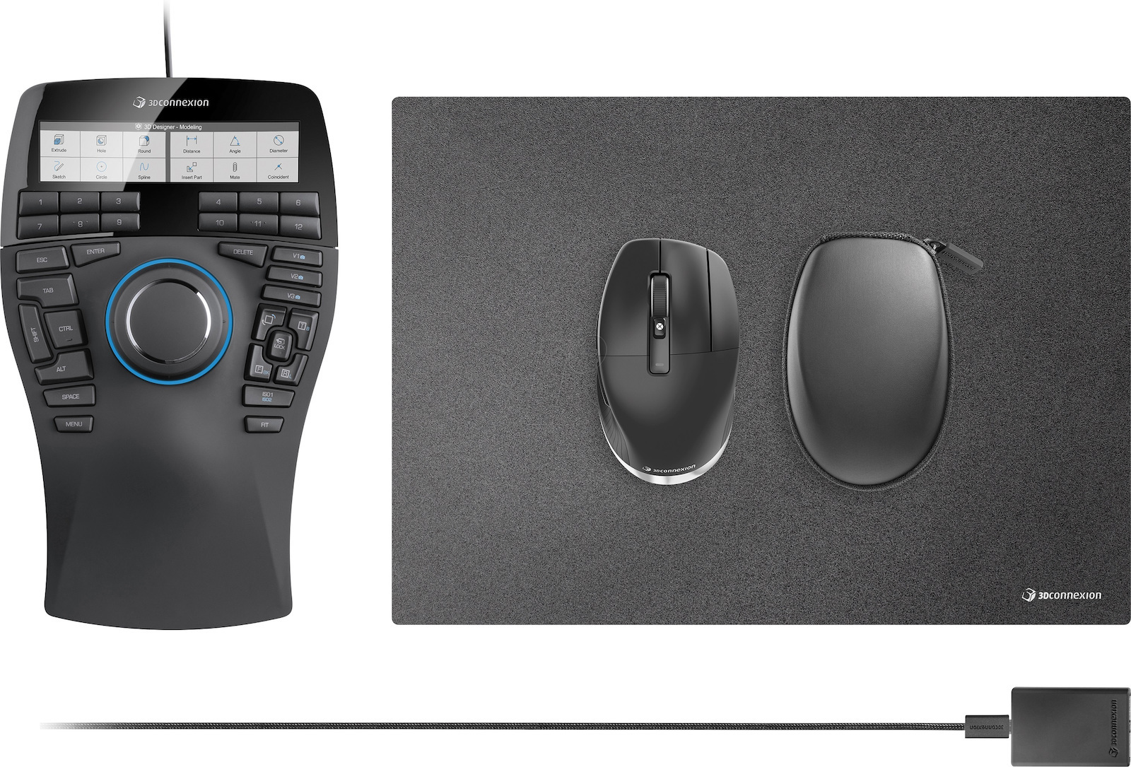 3Dconnexion SpaceMouse Enterprise Kit 2 Ενσύρματο Ποντίκι Μαύρο ...