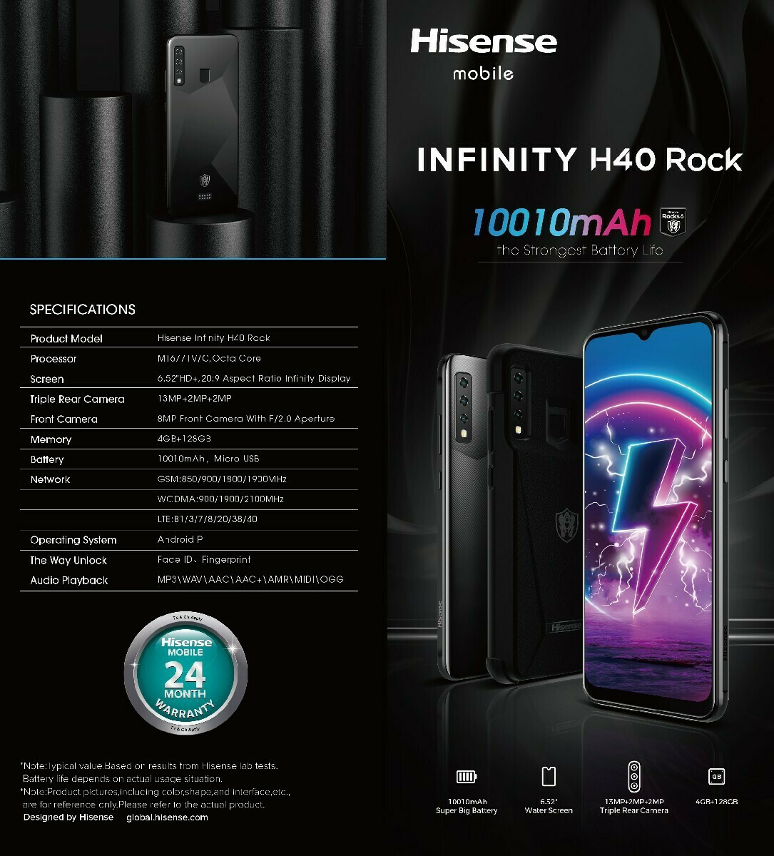 Hisense Infinity H40 Rock (4GB/128GB) Single SIM Black | Skroutz.gr