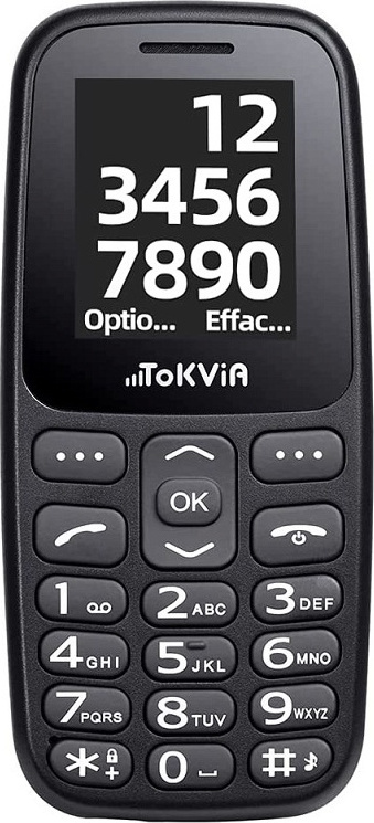 Tokvia T101 Dual SIM Κινητό με Μεγάλα Κουμπιά Black | Skroutz.gr