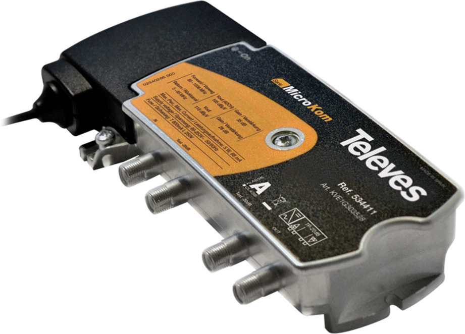 Televes Microkom Line Multiband Amplifier 28dB/35dB Ενισχυτής Γραμμής ...