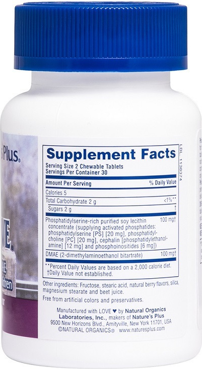 Nature's Plus Βιταμίνη για Ενέργεια 100mg Berry 60 μασώμενες ταμπλέτες ...