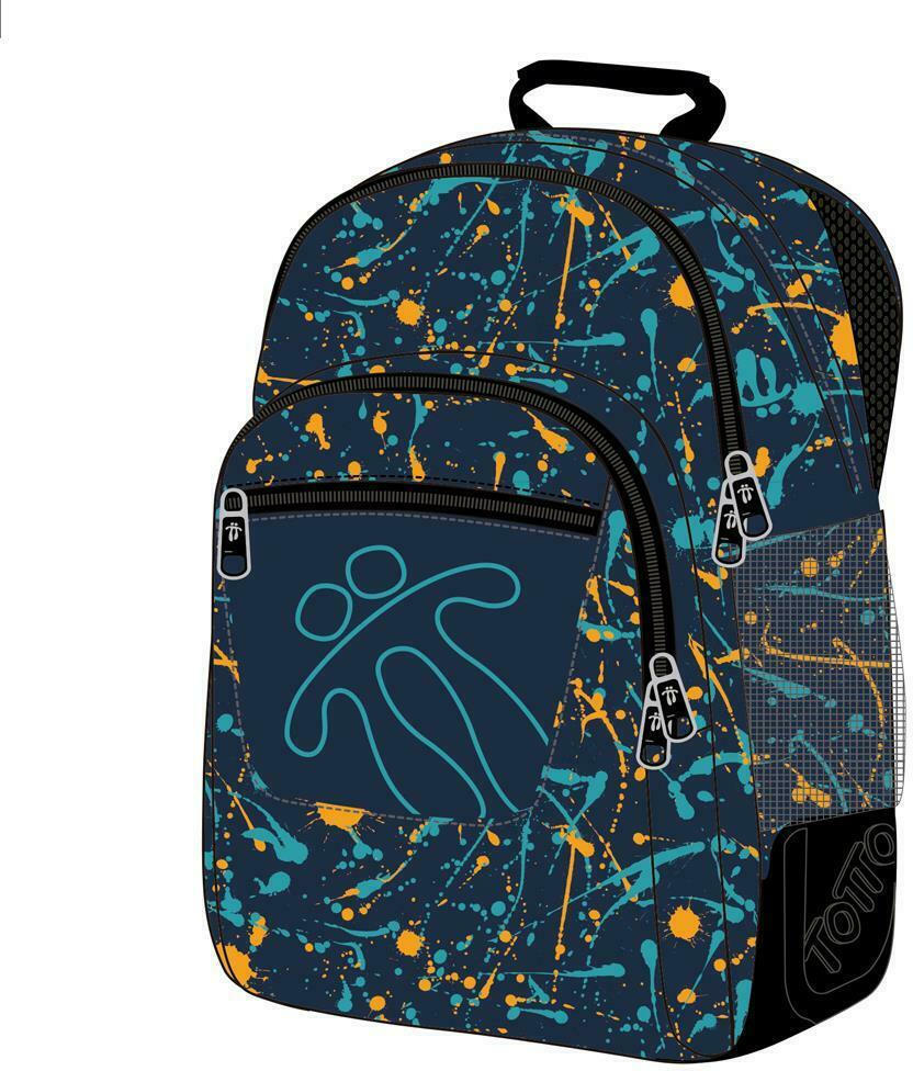 Totto Morral Rayol Σχολική Τσάντα Πλάτης Δημοτικού σε Μπλε χρώμα ...