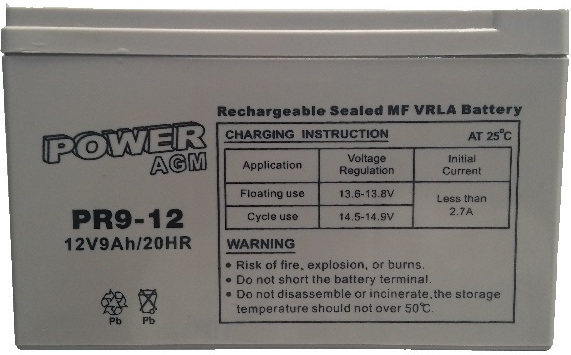 Power AGM PR9-12 Μπαταρία UPS με Χωρητικότητα 9Ah και Τάση 12V | Skroutz.gr