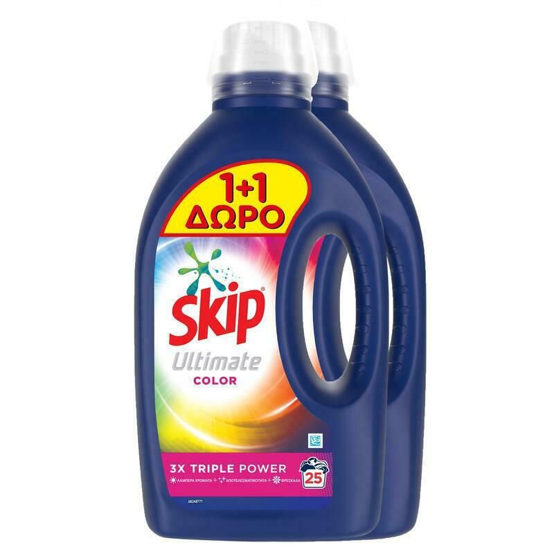 Skip Ultimate Color Υγρό Απορρυπαντικό για Χρωματιστά Ρούχα 2x25 ...
