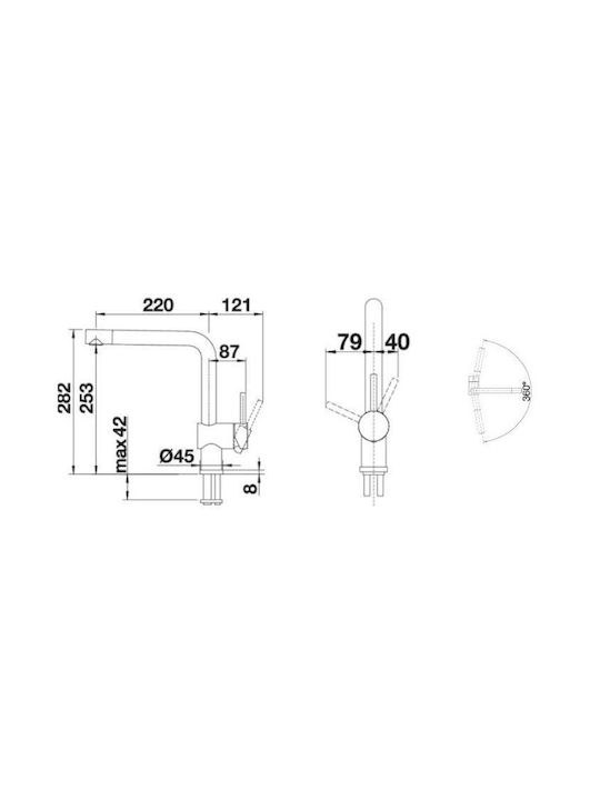 Blanco Linus 525806 Μπαταρία Κουζίνας Πάγκου Μαύρη | Skroutz.gr