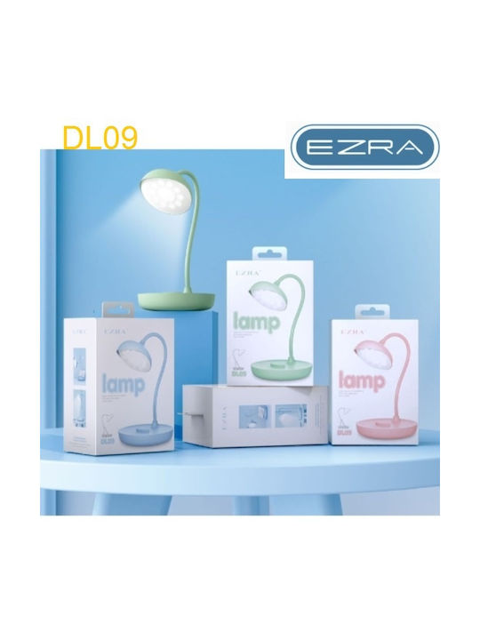 Ezra DL09 Επαναφορτιζόμενο Φωτιστικό Γραφείου LED με Εύκαμπτο Βραχίονα σε Γαλάζιο Χρώμα | Skroutz.gr