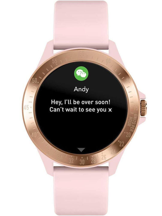 Harry Lime Aluminium 46mm Smartwatch με Παλμογράφο (Ροζ) | Skroutz.gr