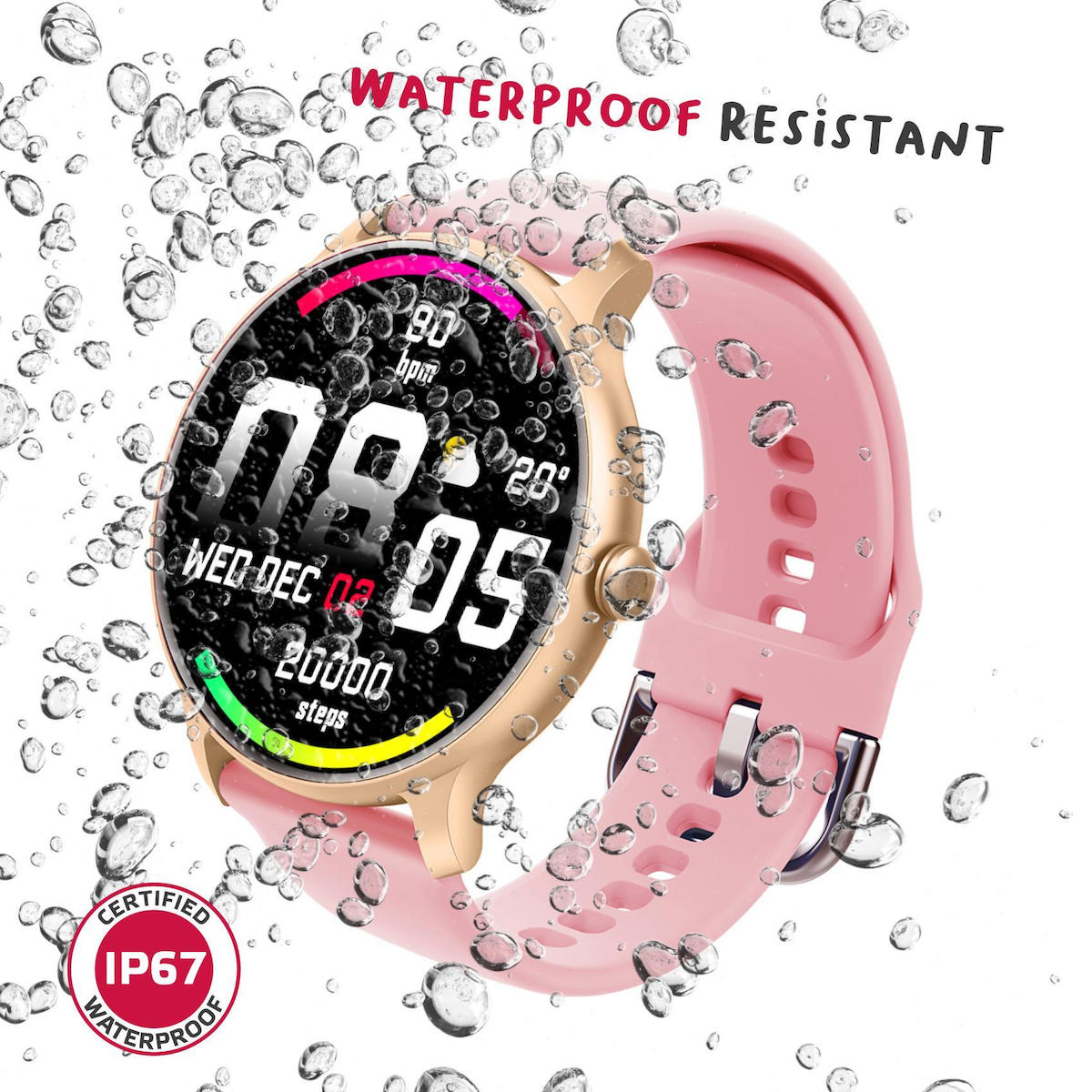 Celly Trainer Moon Smartwatch με Παλμογράφο (Ροζ) | Skroutz.gr