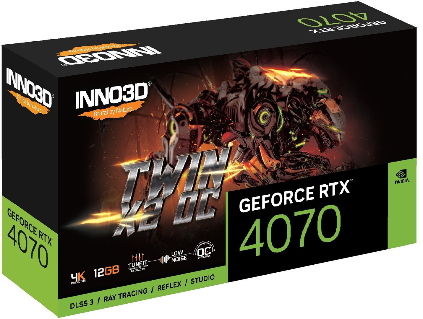 Inno 3D GeForce RTX 4070 12GB GDDR6X TWIN X2 OC Κάρτα Γραφικών (N40702-126XX-185252N) | Skroutz.gr