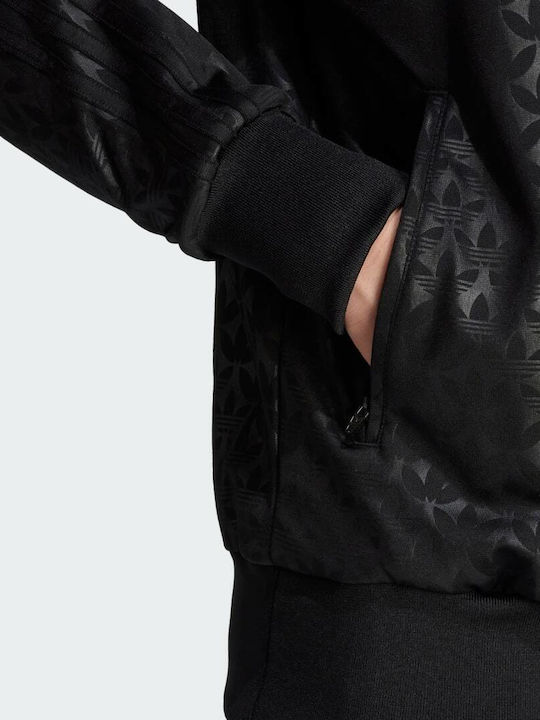 Adidas Graphics Monogram Firebird Ανδρική Ζακέτα με Φερμουάρ Μαύρη ...