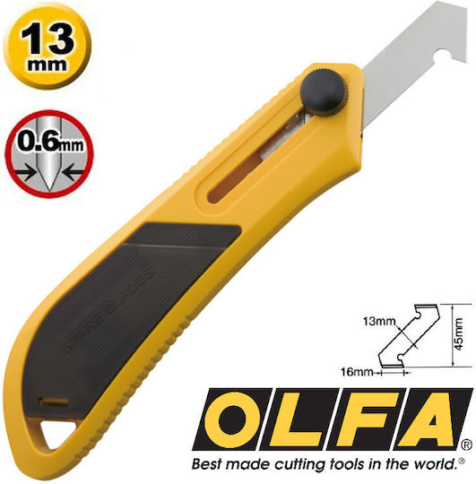 Olfa Κοπίδι Φαλτσέτα PC-L με Πλαστικό Σώμα και Πλάτος Λάμας 13mm PC-L | Skroutz.gr