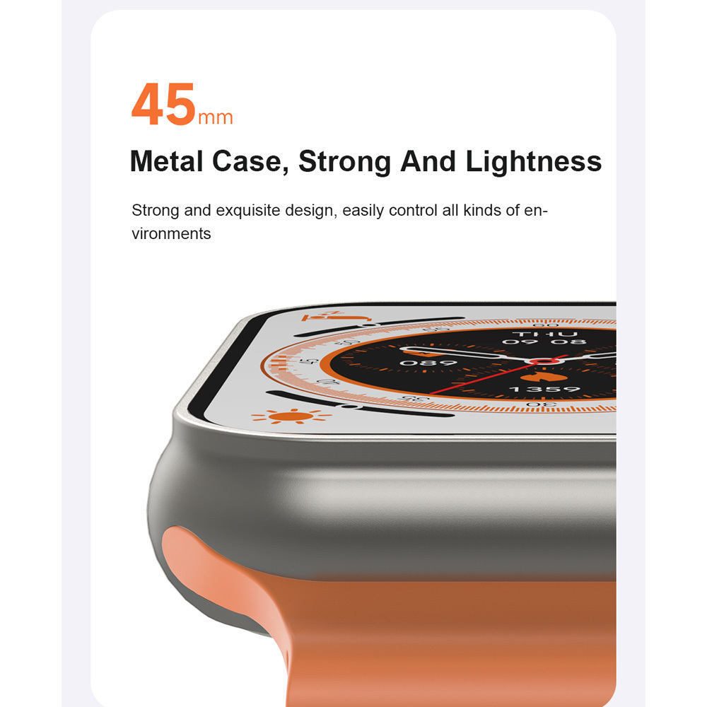 U8 Ultra 45mm Smartwatch με Παλμογράφο (Λευκό) | Skroutz.gr