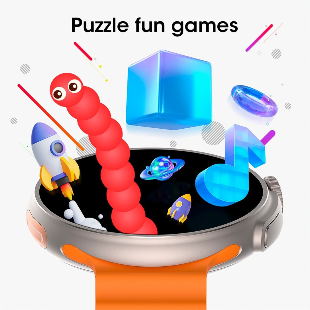 Microwear 9 ULTRA Pro Smartwatch με Παλμογράφο (Silver / Orange ...