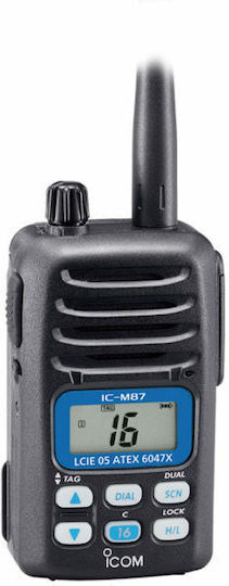 Icom IC-M87 ΑΤΕΧ Ασύρματος Πομποδέκτης VHF Marine 5W με Μονόχρωμη Οθόνη ...