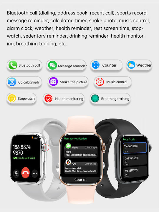 S9 Pro Smartwatch με Παλμογράφο (Μπλε) | Skroutz.gr