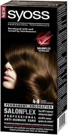 Syoss Permanent Coloration Vopsea de Păr 6-8 ciocolată neagră 115ml ...