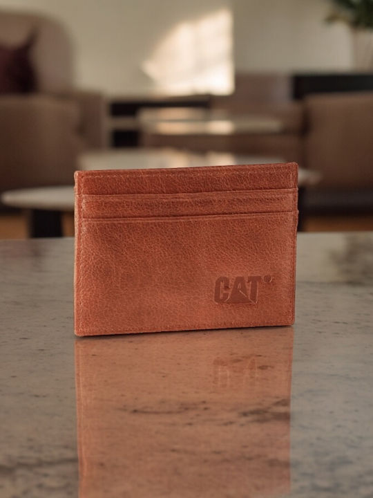 CAT Mexico Δερμάτινο Ανδρικό Πορτοφόλι Καρτών με RFID Ταμπά 84415-529 ...