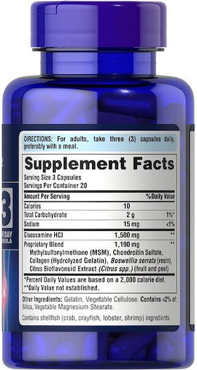 Puritan's Pride Glucosamine Chondroitin MSM Συμπλήρωμα για την Υγεία ...