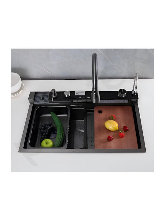 Plantex Smart Dual Waterfall Kitchen Sink 304 Grade Stainless Steel ...