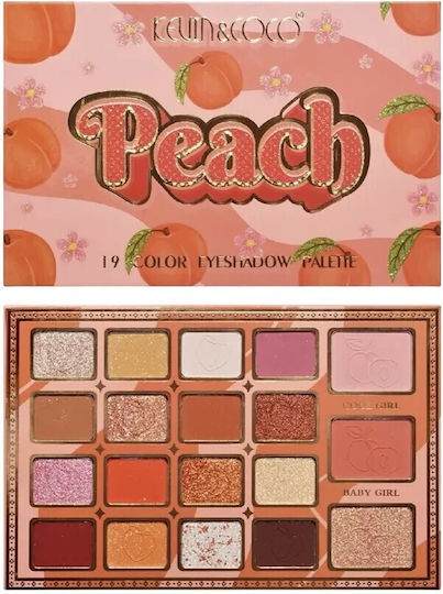 Makeup Palettes Kevin Coco Peach Eyeshadow 19 Colors 19x13x1.5 Cm ...