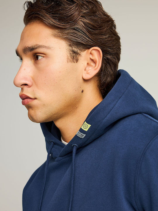 Funky Buddha Φούτερ με Κουκούλα Navy Μπλε FBM012-036-06-NAVY | Skroutz.gr
