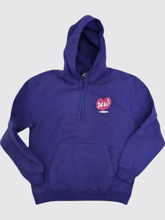 Deus Ex Machina Φούτερ Fleece με Κουκούλα Μπλε DMP25819-DX0/LIB ...