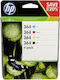 HP 364 Γνήσιο Πακέτο 4 Μελανιών Εκτυπωτή InkJet Κίτρινο / Κυανό ...