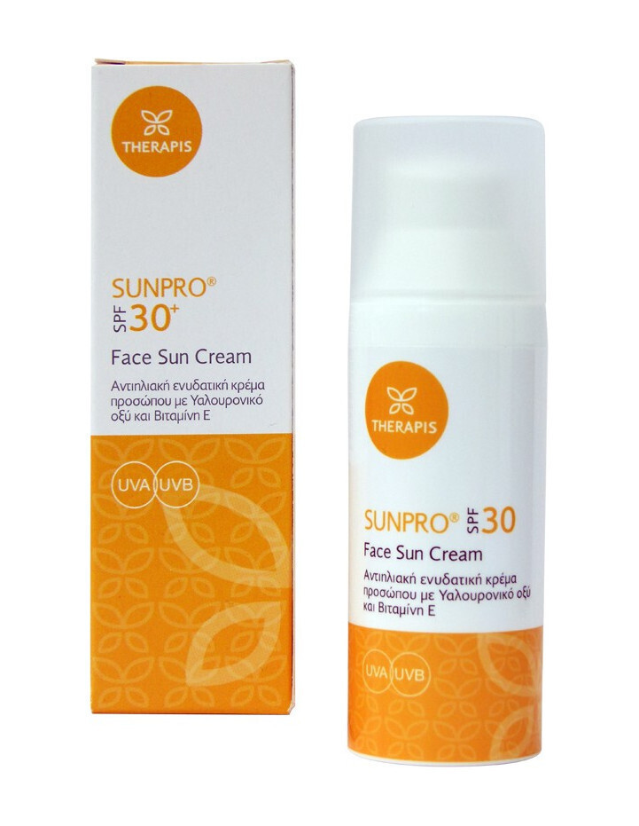 Therapis Sunpro Sun Cream Αντηλιακή Κρέμα Προσώπου SPF30 50ml | Skroutz.gr