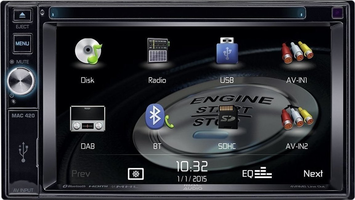 Mac Audio Mac 420 Ηχοσύστημα Αυτοκινήτου Universal 2DIN (Bluetooth/USB ...