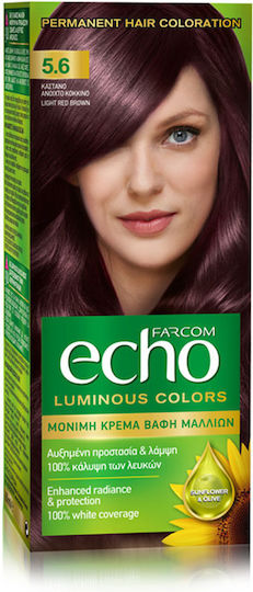 Farcom Echo Σετ Βαφή Μαλλιών 5.6 Καστανό Ανοιχτό Κόκκινο 60ml | Skroutz.gr