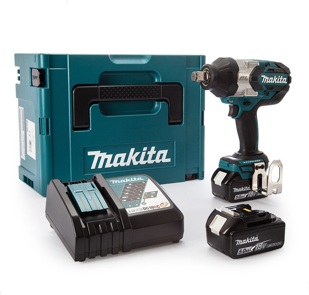 Makita DTW1001RTJ Brushless Μπουλονόκλειδο 18V 2x5Ah με Υποδοχή 3/4 ...