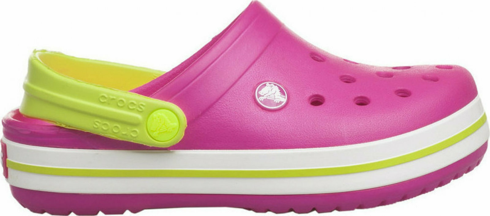 Crocs Παιδικά Ανατομικά Σαμπό Θαλάσσης Crocband Clog Neon E25640 Ροζ ...