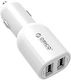 Orico Φορτιστής Αυτοκινήτου 2.4A με Θύρες: 2xUSB Λευκός UCA-2U-WH ...