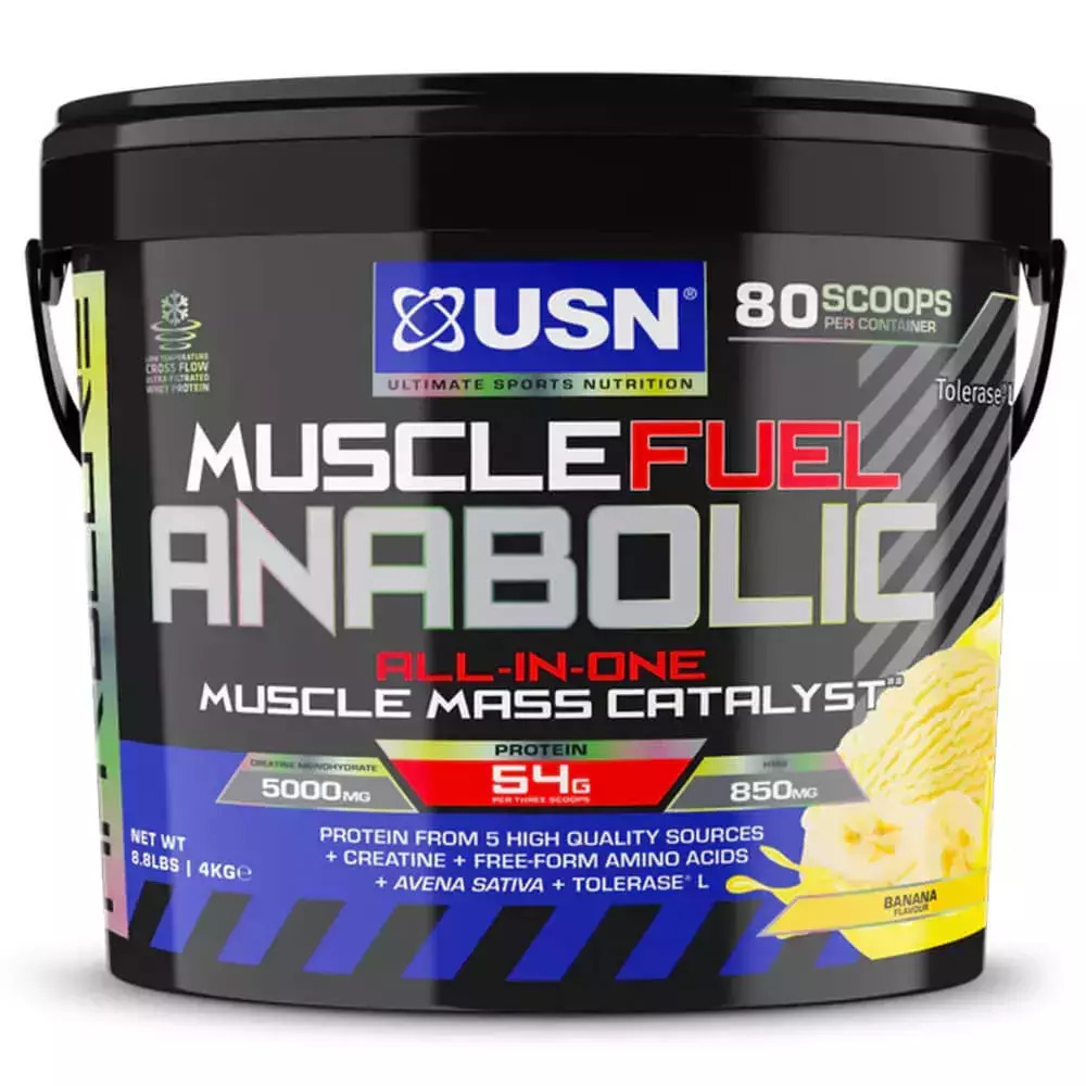 USN Hardcore Muscle Fuel Anabolic με Κρεατίνη & Γεύση Μπανάνα 4kg ...