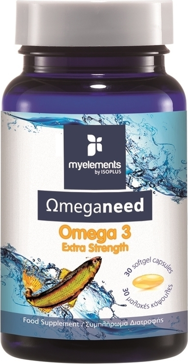 My Elements OmegaNeed Omega 3 Extra Strength Ιχθυέλαιο 30 μαλακές ...