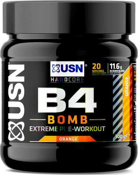 USN B4 Bomb Extreme Pre-Workout 300gr Orange | Skroutz.gr