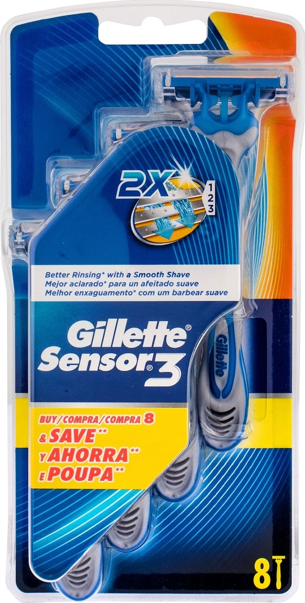 Gillette Sensor 3 Ξυραφάκια μιας Χρήσης με 3 Λεπίδες 8τμχ | Skroutz.gr