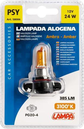 Lampa Λάμπα Αυτοκινήτου Halogen PSY24W Αλογόνου 3100K Πορτοκαλί 12V 24W ...